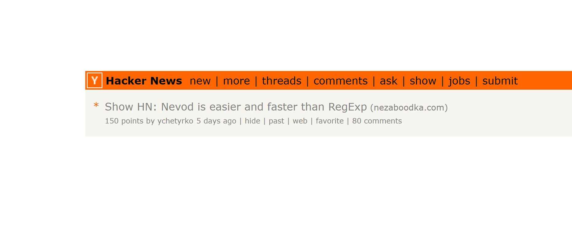 Nevod Technology is in the Top of Hacker News at Y Combinator!